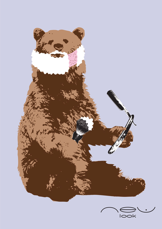 Newlook Shaving Bear | The artwork of Simon Myers